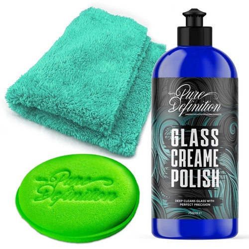 Car Glass Cleaner Window Screen Polish Crystal Mirror Finish Pad Pure ...