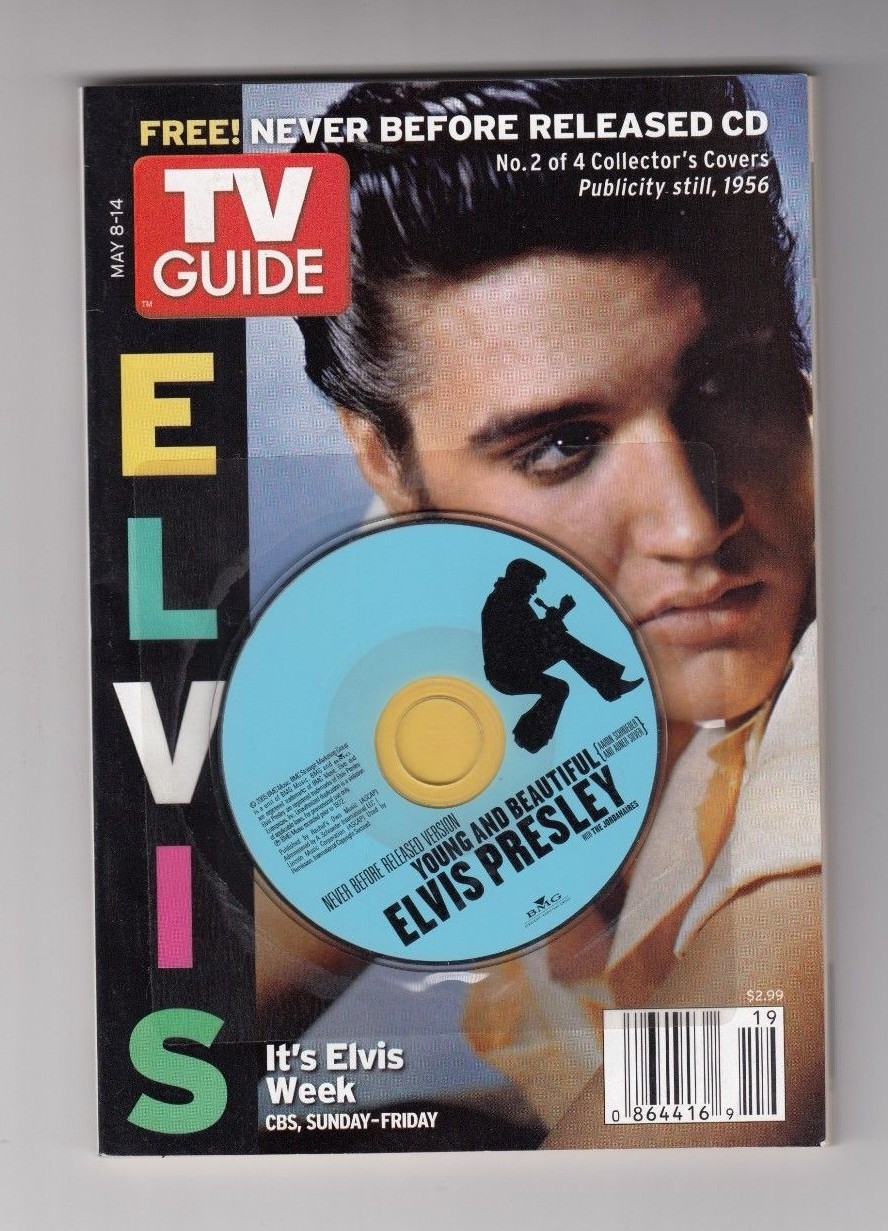 TV Guide Elvis Presley with CD disc Collectors Cover Publicity Still ...
