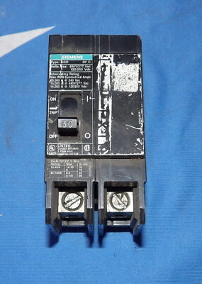 SIEMENS CIRCUIT BREAKER BQD230 30A 480Y/277 2P BLACK 1YR WARRANTY | eBay