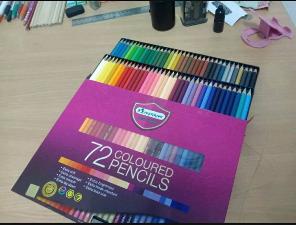 72 Colored Art Pencils Master Painting Set Drawing Colors Box Coloring ...