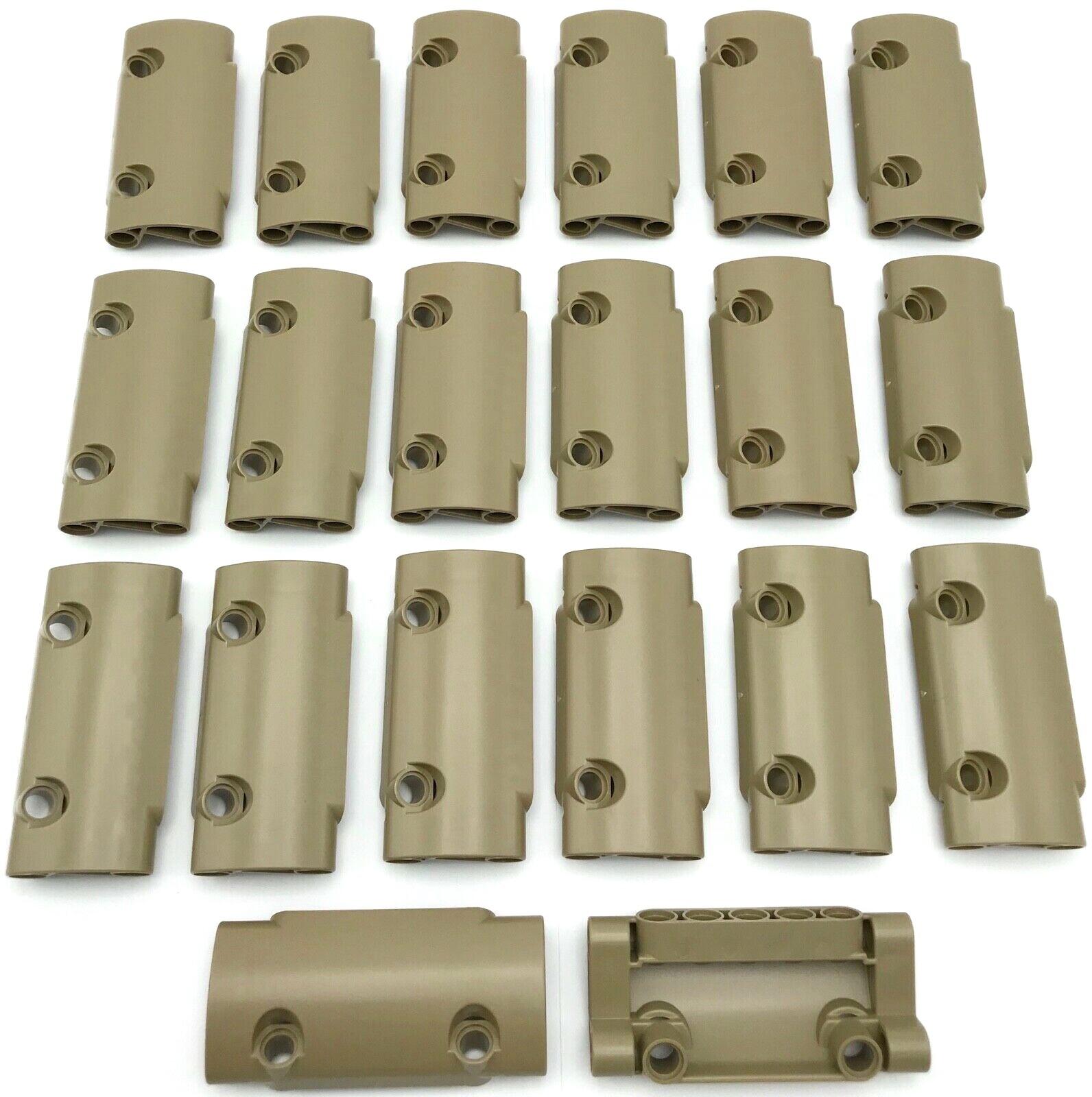 Lego 20 New Dark Tan Technic Panel Curved 7 x 3 with 2 Pin Holes ...