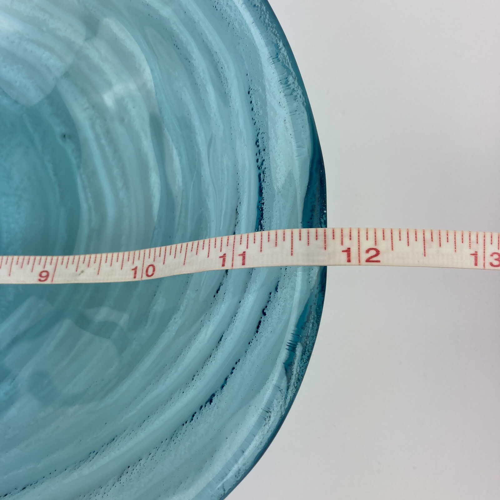 Annieglass Nautilus Ocean Blue Shell Platter Hand Blown Glass Signed ...