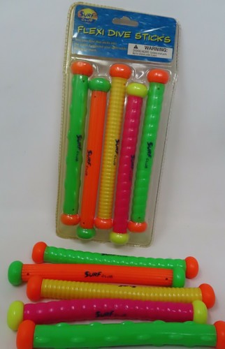 Flex Dive Pool Toy BUNDLE Underwater Play Sticks 1 New Pkg 5 Plus 5 ...