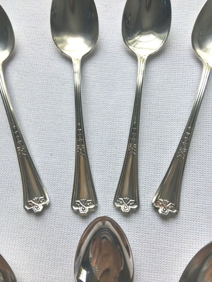 9 Rare CHATHAM Silver Plate Demitasse Spoons 1923 by Rogers RC Co | eBay