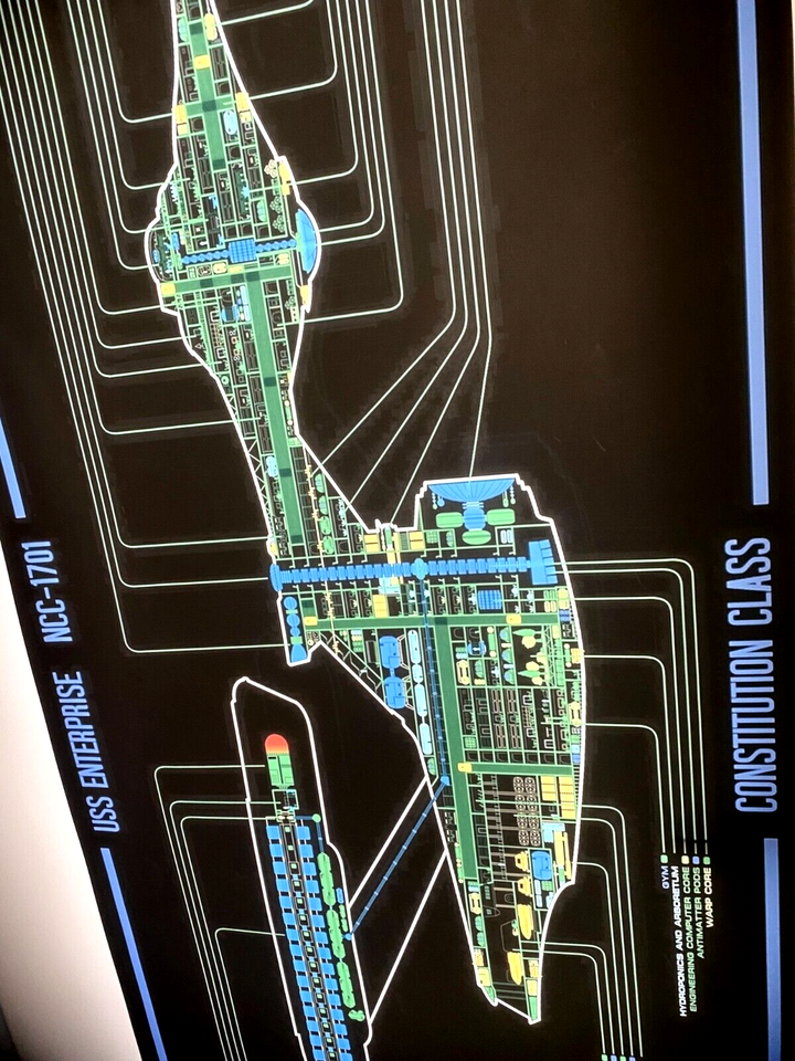 StAr TrEk prop DEFIANT MSD A Science lcars translight print LIFE SIZE ...