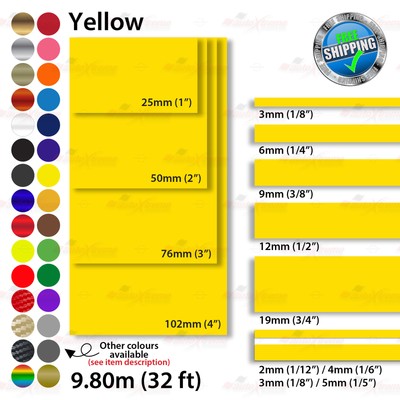 2mm-100mm PinStriping Pin Stripe Tape Styling Line Decal Vinyl Stickers ...