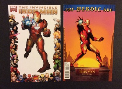 INVINCIBLE IRON MAN #16 & 26 Comic Books VARIANTS Marvel Heroic Age ...