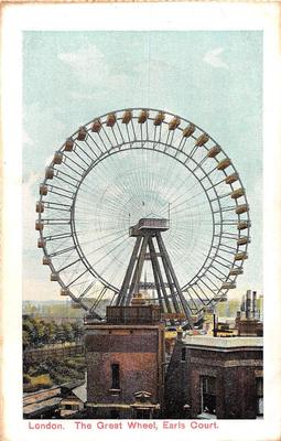LONDON ENGLAND THE GREAT FERRIS WHEEL EARLS COURT POSTCARD (c. 1910) | eBay