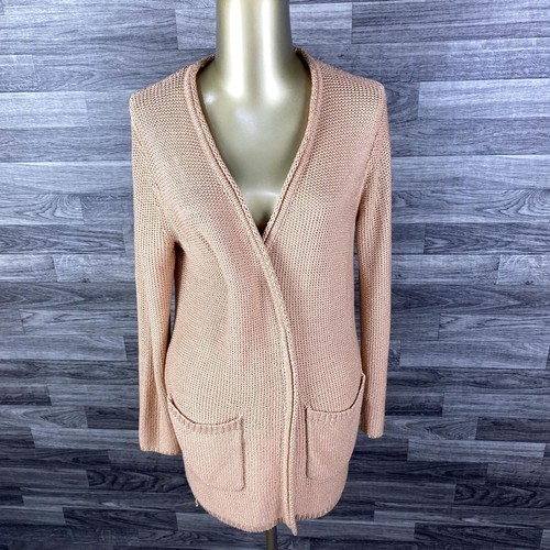FOREVER 21 Open Style Tan Knit Cardigan Sweater Women's Size Medium | eBay
