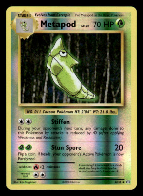 Pokemon - Metapod - 4/108 - Uncommon - Reverse Holo - XY - Evolutions ...