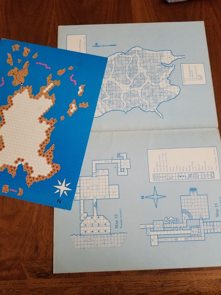 D&D Set 2: Expert Set Rules Box - Box Set w/ Expert Rules & Module X1 ...