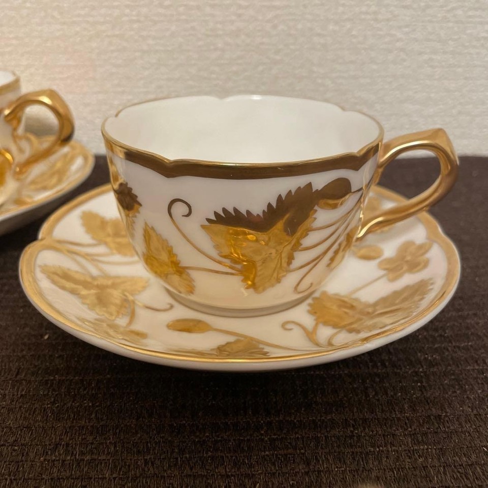 Minton Victoria Strawberry Gold Tea Cup & Saucer Used | eBay UK