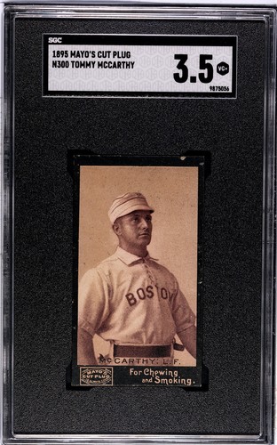 Vintage Boston Baseball Card 1895 Tommy McCarthy N300 Mayo's Cut Plug ...