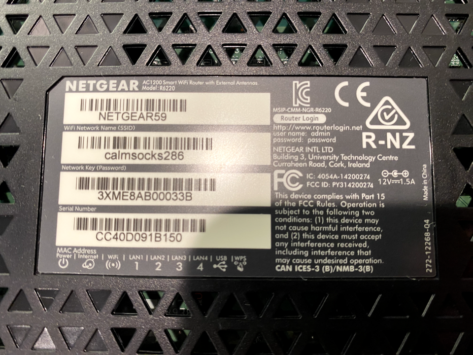 NETGEAR AC1200 Smart Router Model R6220 Wi-Fi Internet 4-Port – Tested ...