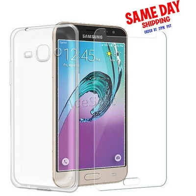 Natural Tactility Soft TPU Case Screen Protector for Samsung Galaxy J3 ...