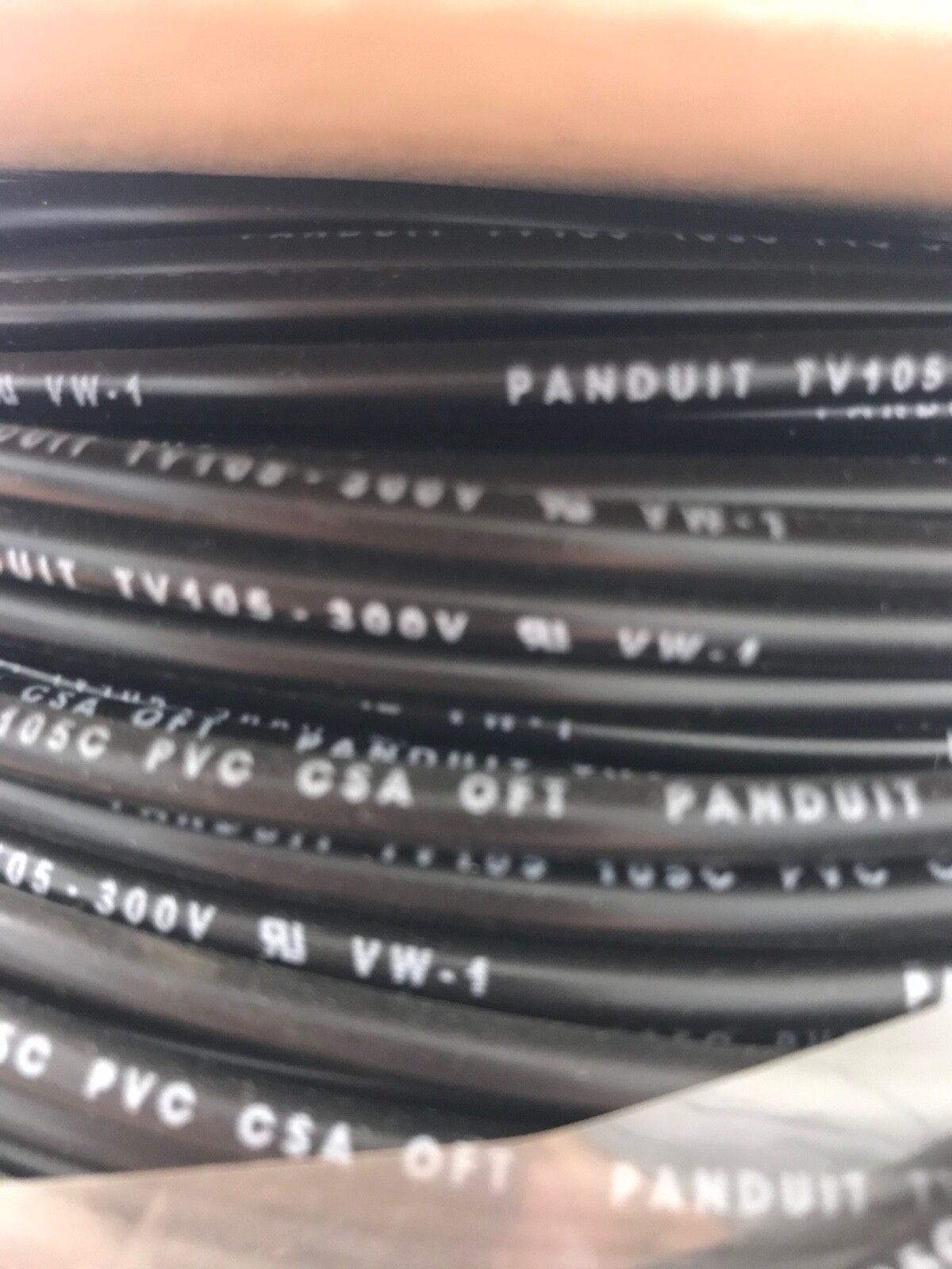 Panduit PVC Tubing TV 105C - 9020 500 feet Black 300 volts | eBay