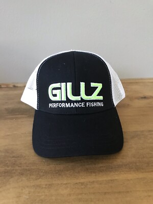 Gillz Performance Fishing Black Trucker Hat Mesh SnapBack Adjustable ...