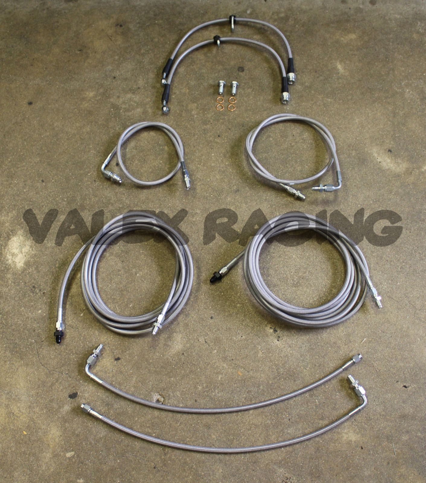 Front & Rear Brake Line Replacement Kit For 96-00 Honda Civic w/rear ...