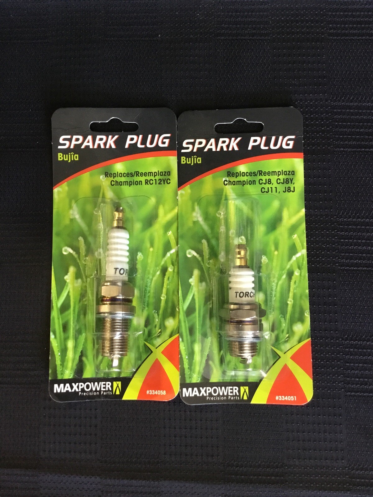 2-Pk MAXPOWER Precision Parts Spark Plugs For Small Engines, #334051 & #334058 | eBay