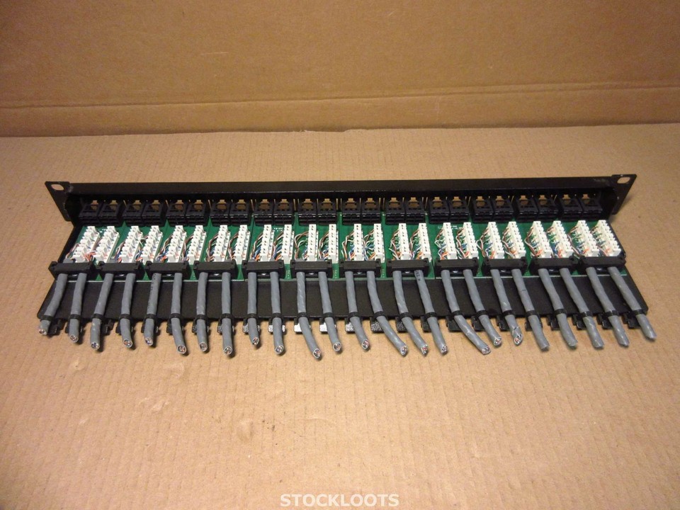 DATWYLER UNILAN ECU 24/8 CAT6 Patch Panel 24-Ports RJ-45 Black Schwarz ...