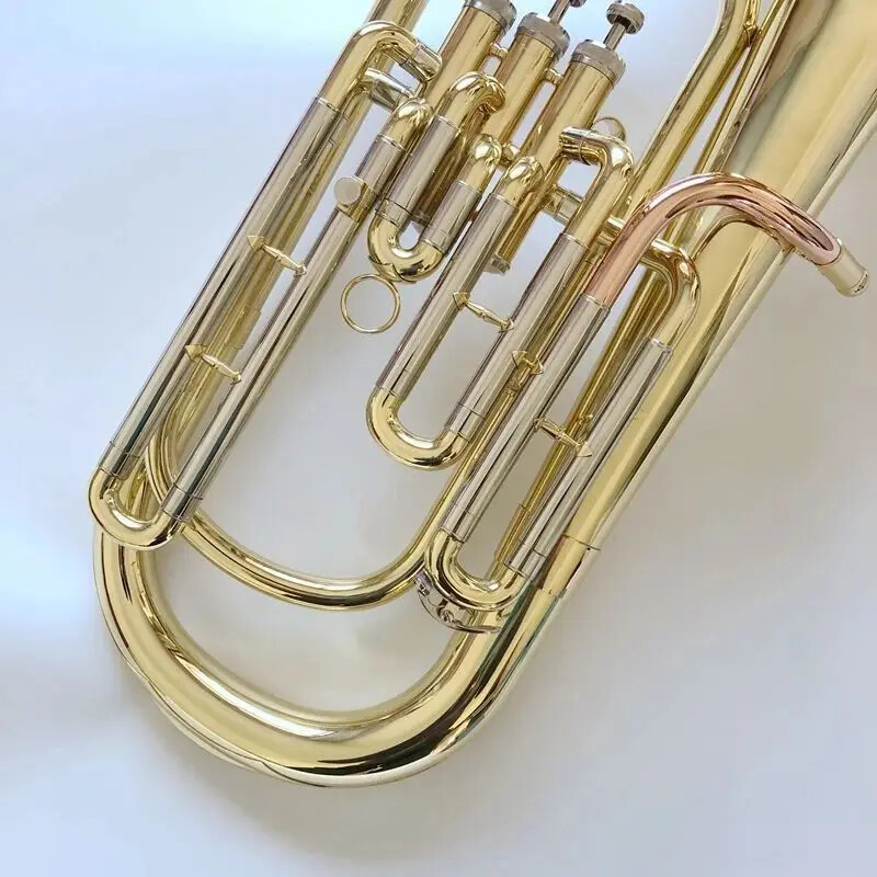 Brass Gold-plated Professional Baritone Horn B-flat Euphonium High ...