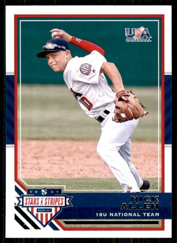 2017 Panini Stars and Stripes Nick Allen Rookie USA #28 Baseball ...