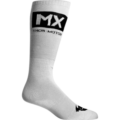 THOR MOTO MOTOCROSS MX ENDURO SOCKS COOL GREY / BLACK 3431-0667 Size 6 ...