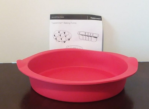 Tupperware Silicone Baking Form Mold Round 11" Red Brand New | eBay