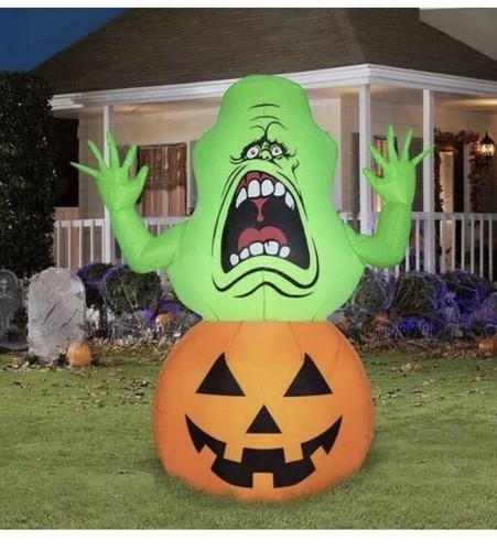 Ghostbuster Slimer Airblown Inflatable 4.5 Ft Tall Lights Up Halloween ...
