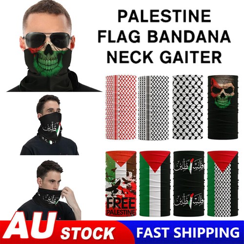 Palestine Neck Scarf Palestine Flag Wrap Scarf Palestinian Bandana Mask ...