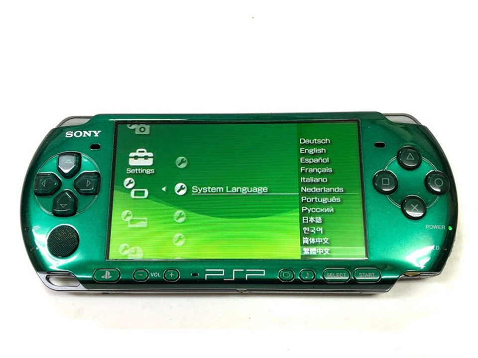 SONY PSP Playstation Portable Spirited Green PSP - 3000 SG Cable ...