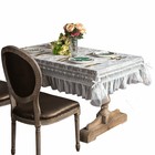 Elegant White Lace Rectangle Tablecloth Square Night Table Cover Home ...