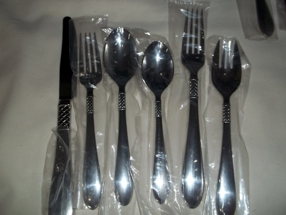 Lenox Flatware Set New In Box 34 pieces Stainless steel extra serving ...
