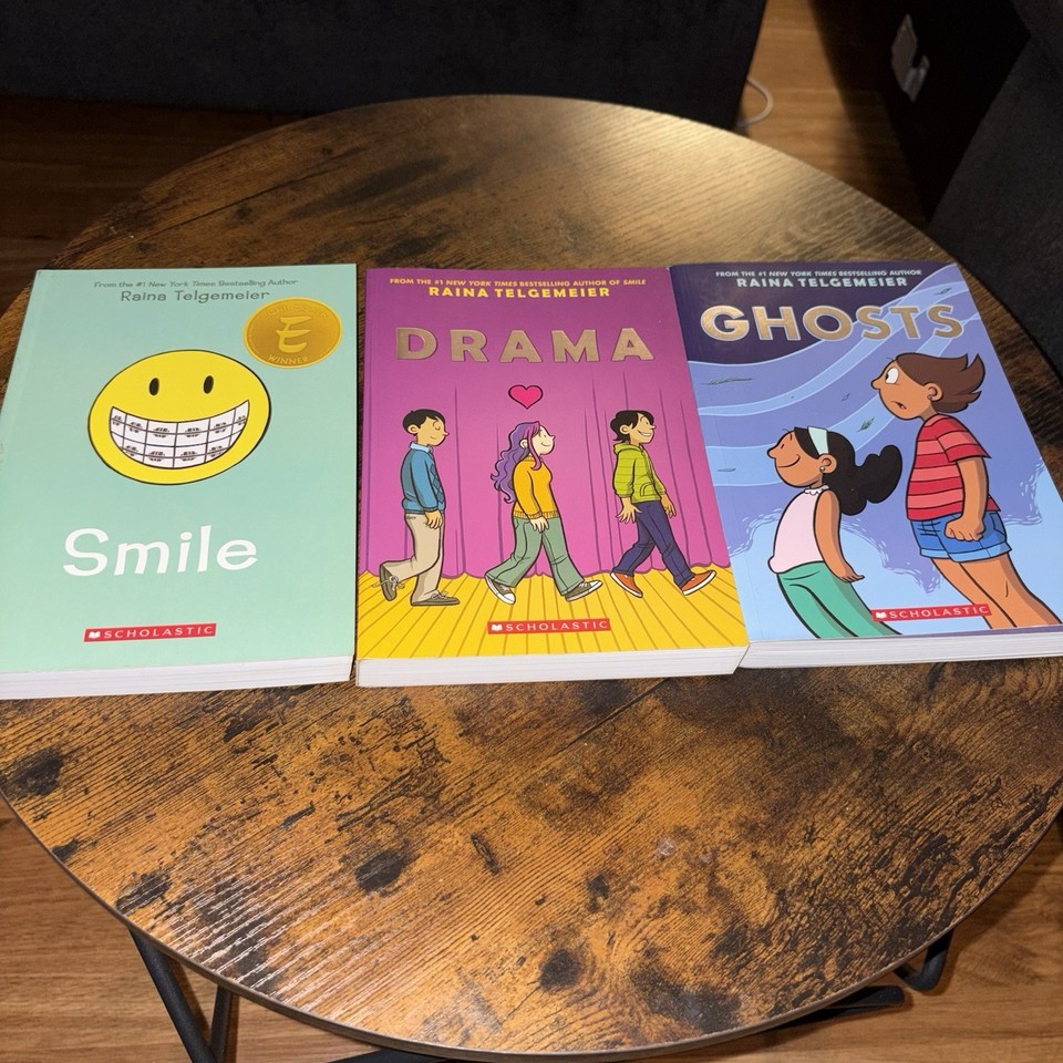 Lot of 3 Raina Telgemeier Graphic Novels Smile Ghosts Drama | eBay