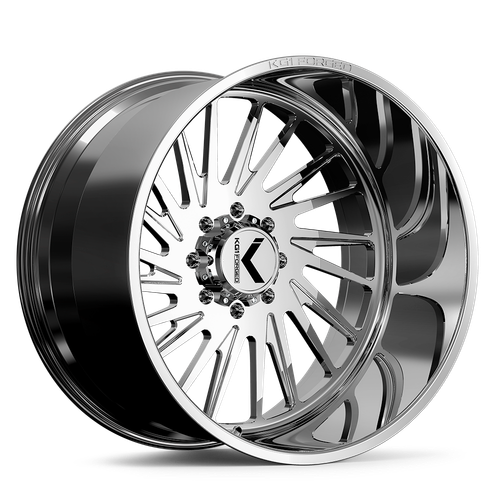 24x14 KG1 Forged KF038 Javelin Polish DIRECTIONAL Wheels 8x180 (-76mm ...