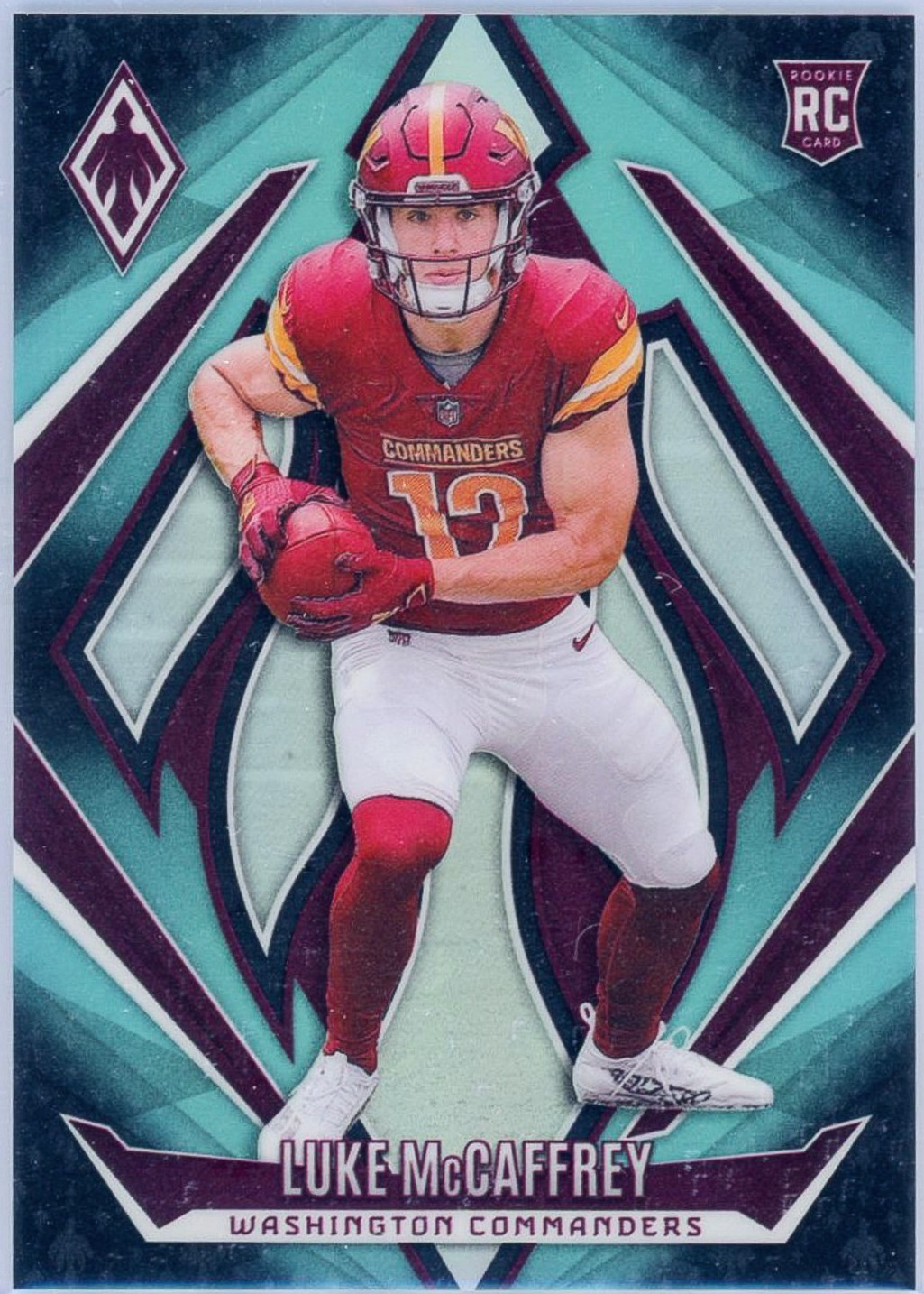 2024 Panini Phoenix - Rookies Luke McCaffrey #218 Teal Fade /72 (RC ...