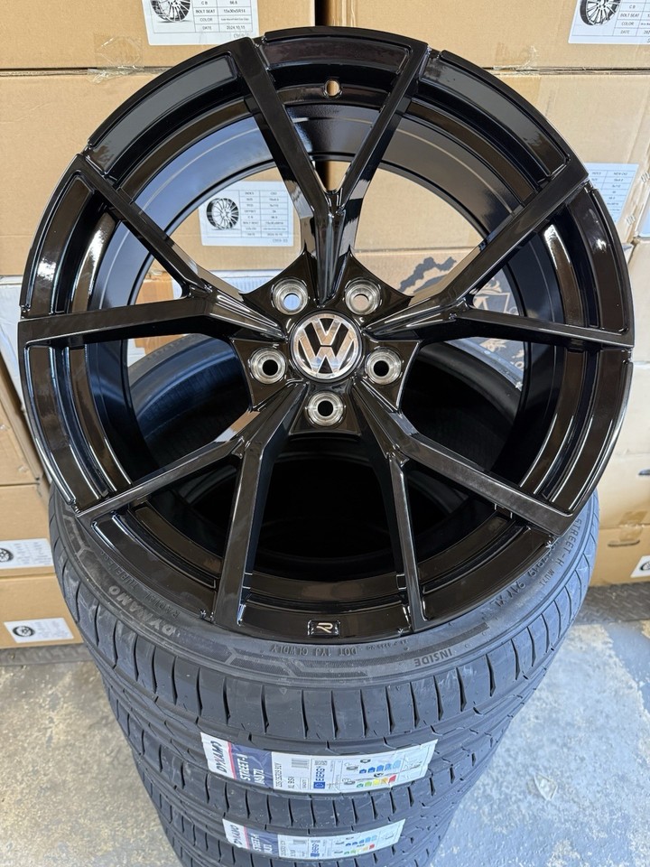 x4 19” GOLF R ALLOY WHEELS MK8 ESTORIL RIMS MK7 MK7.5 GTI GTD CADDY ...