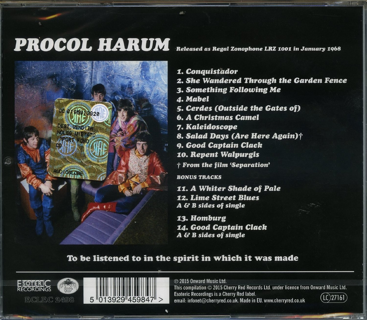 PROCOL HARUM - PROCOL HARUM CD NEW | eBay
