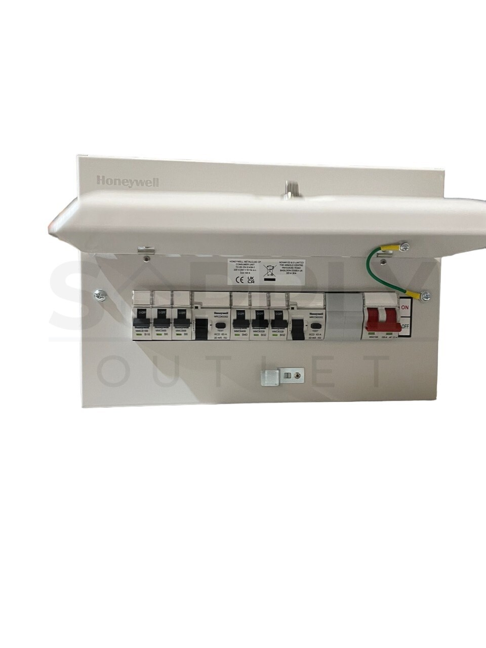 MK Honeywell 6 Way Populated White Metal Consumer Unit Fuse Board 6 ...