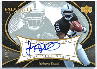 2007 Upper Deck Exquisite Collection Debut JaMarcus Russell Auto RC # ...