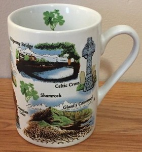 IRELAND IRISH sights ceramic coffee MUG by Elgate 4"H | eBay