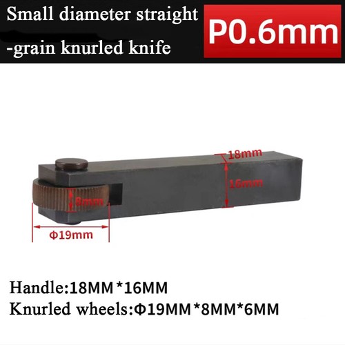 Small diameter straight-grain knurled knife P0.6 P0.8 P1.0 P1.2 P1.5 P1 ...