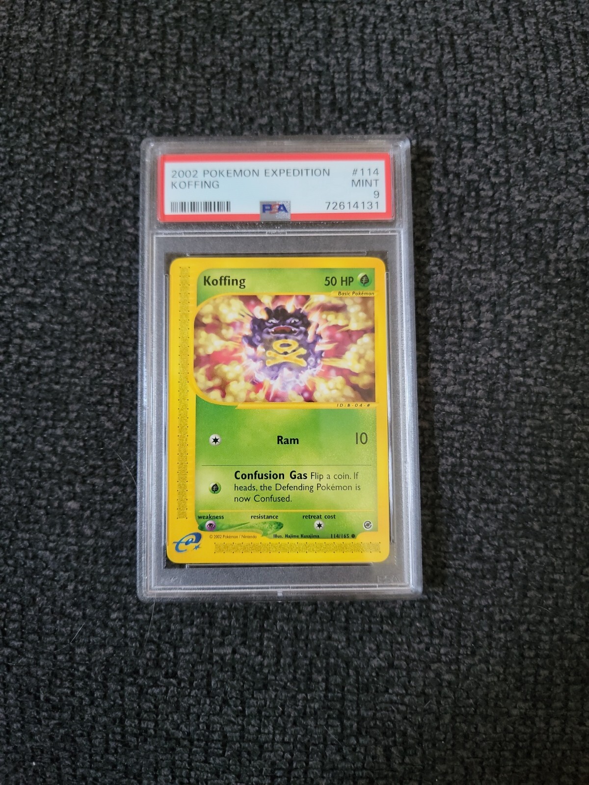 Pokémon Expedition Set Regular Finish Koffing eReader - PSA 9! Mint ...