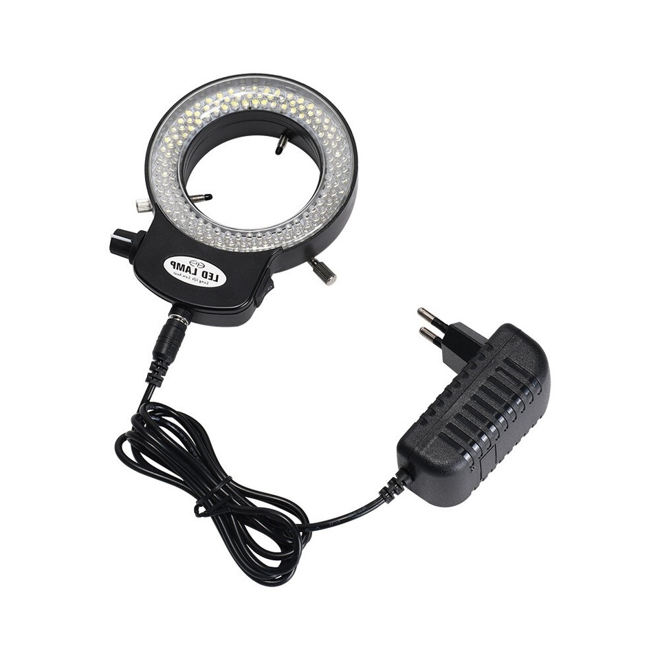 144 LED Adjustable Ring Light Illuminator for Stereo Microscope Part EU ...
