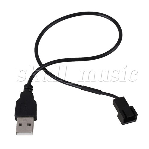 5V USB To 3 Pin Molex Cooling Fan Connector Cable 30CM With Black Color ...