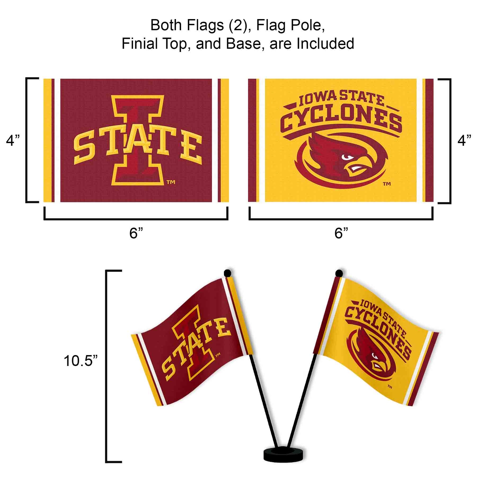 Iowa State Cyclones Desk Flags | eBay