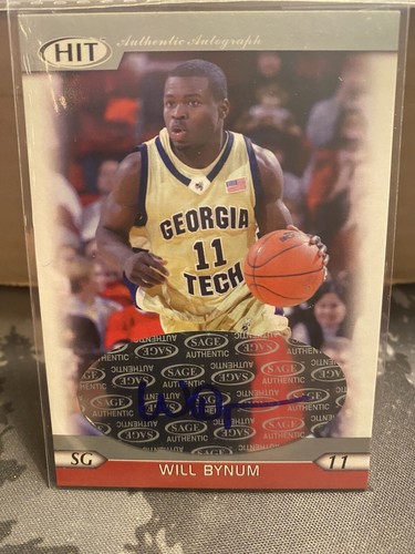 2005 SAGE HIT Silver Autographs A38 Will Bynum Autograph ROOKIE Georgia ...