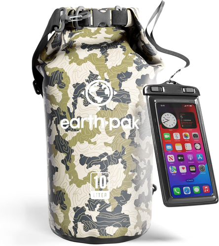 Earth Pak Waterproof Dry Bag - Roll Top Waterproof Backpack Sack Keeps ...