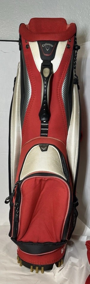 Callaway Golf Big Bertha Cart Golf Bag Red Gray & Black 6 Way With ...