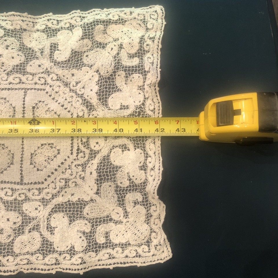 Lace Table Runner Rectangular 42" x 13" White | eBay